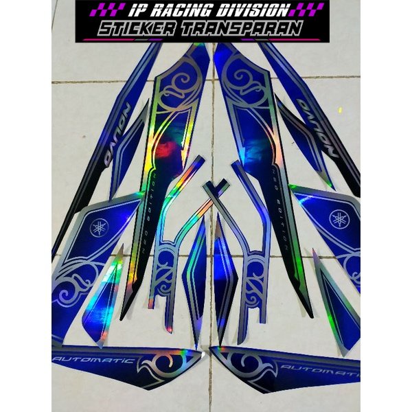 Jual STRIPING STICKER FULL HOLOGRAM NOUVO Z BATIK BLUE SILVER | Shopee ...