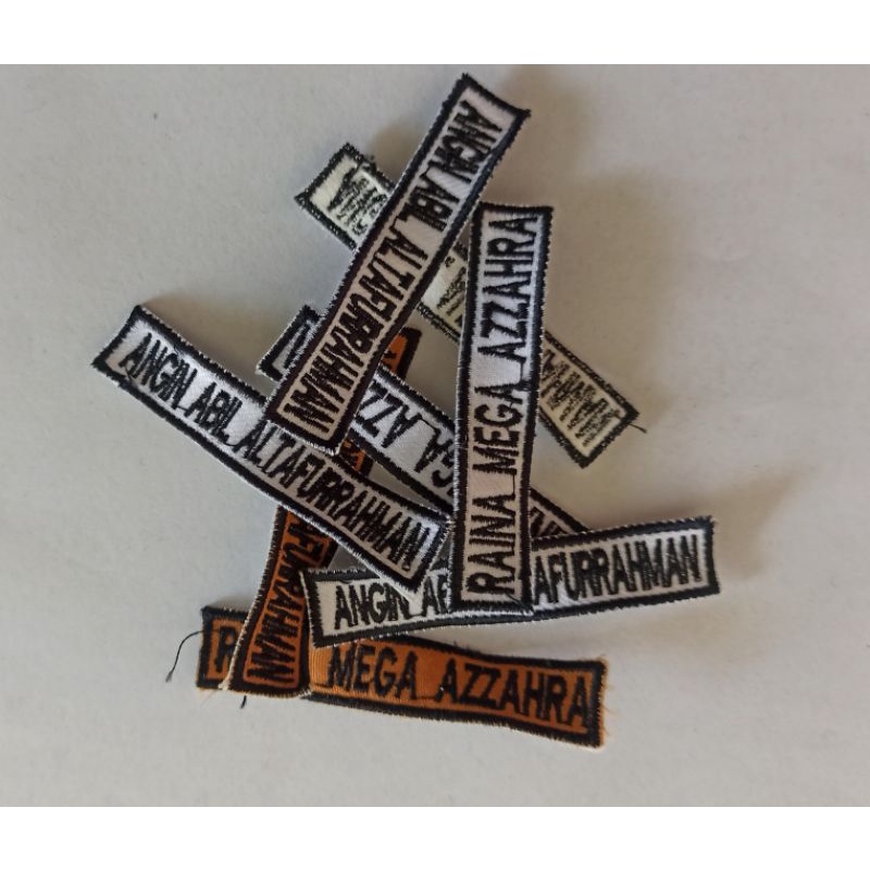 Jual Bordir Bordir Nama sd,nama dada,nama sekolah,nama siswa,nametag ...