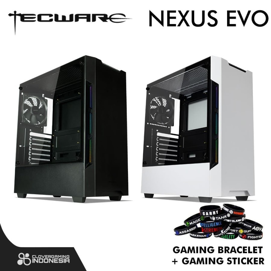 Jual Tecware Nexus EVO Casing - Mid Tower Case Computer Black White ...