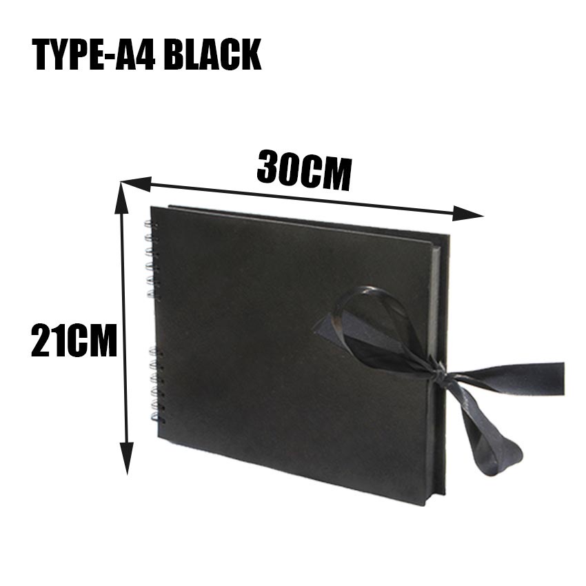 Jual 30lembar Scrapbook Album Foto Diy Buku Foto A5 A4 Scrapbook Hitam ...