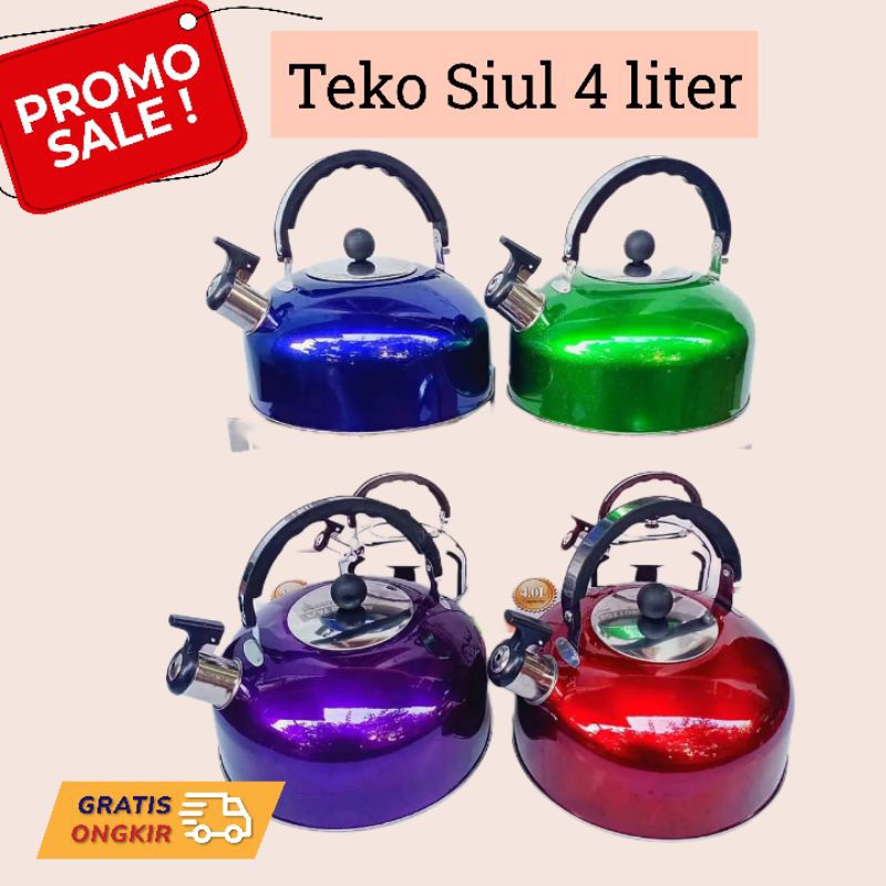 Jual Teko siul terbaru 5 liter / teko bunyi / teko warna cantik/ teko pemanas air /teko klasik ...