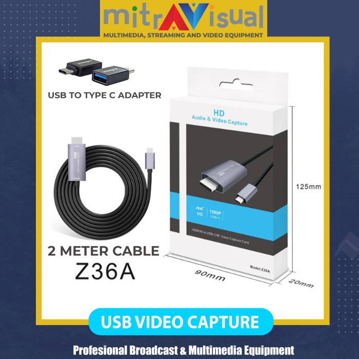 Jual Acacis 2 Meter Long Cable USBHDMI Capture Card Support VmixOBSZoom ...