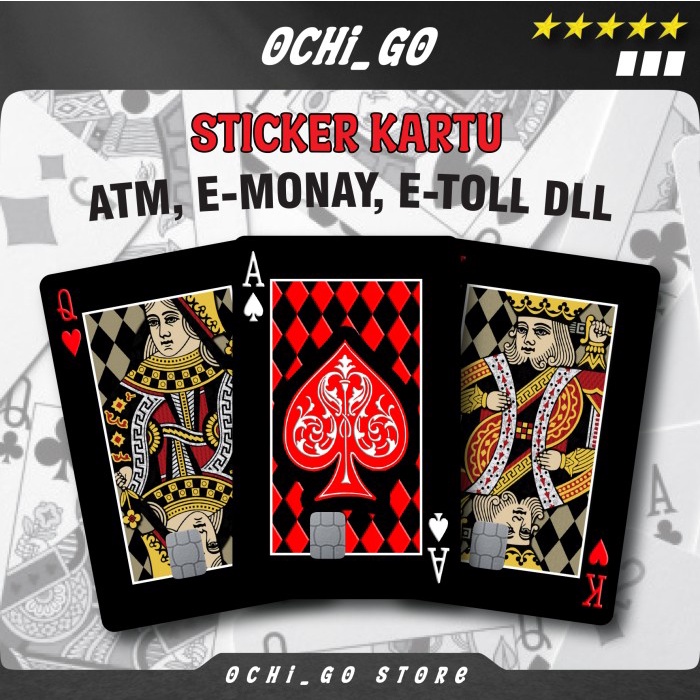 Jual Stiker Sticker Kartu Atm Garskin Skin Card Atm Kartu Poker Remi ...