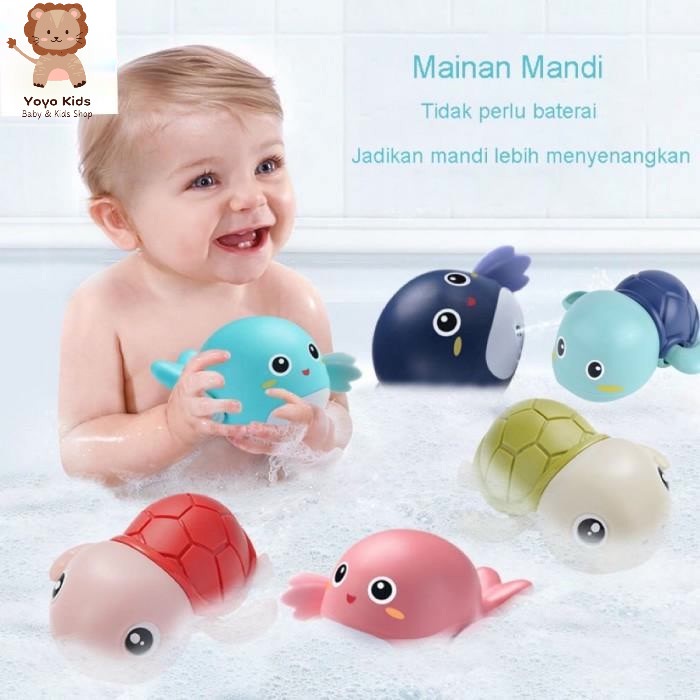 Jual Mainan Mandi Bayi Mainan Mandi Anak Kura Kura Paus Berenang Turtle ...