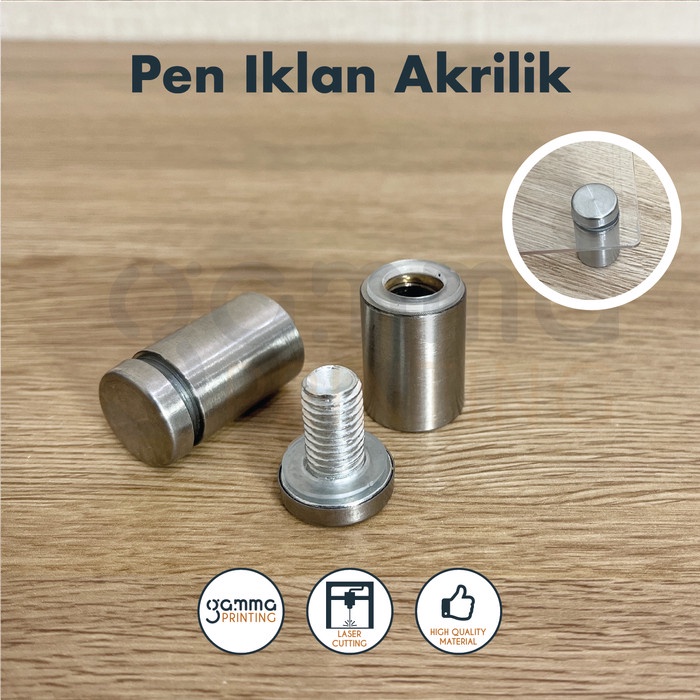 Jual Pen Iklan Akrilik Stainless / Baut Akrilik Poster / Kaca Acrylic ...