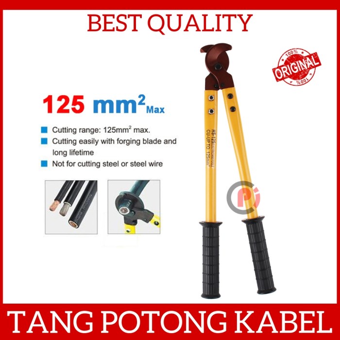 Jual Tang Alat Potong Kabel Cable Ukuran Besar Sampai 125mm HS-125 / 10inch | Shopee Indonesia