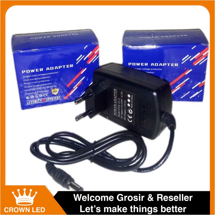 Jual Adaptor 12V Kamera CCTV Lampu Led 1A-2A 12V Switching Power ...