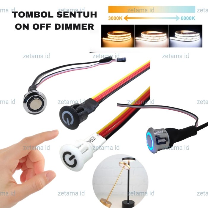 Jual Tombol Sentuh Saklar LED On Off Dimmer Touch Panel LED Strip ...