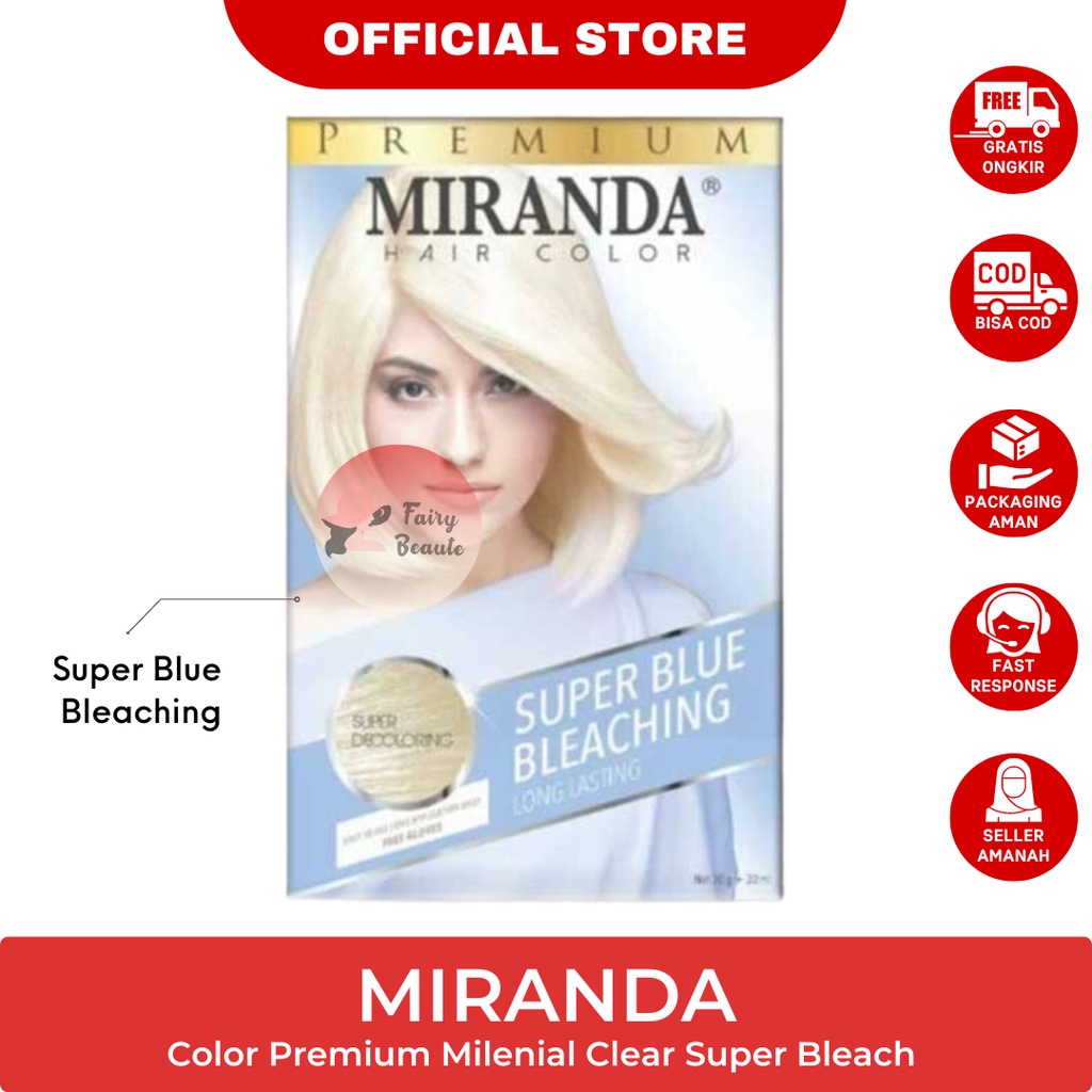 Jual Miranda Hair Color (Cat Rambut Permanen) Pastel Series Super Blue ...