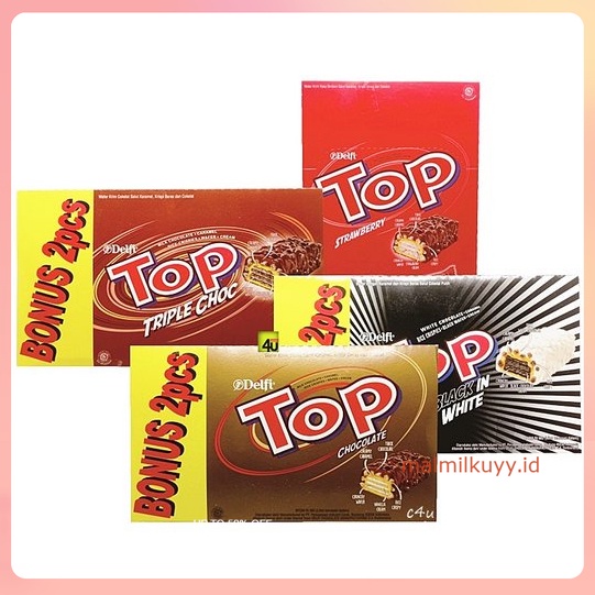 Jual DELFI TOP WAFER BOX ISI 24 x 9 GRAM COKLAT BLACK IN WHITE TRIPLE ...