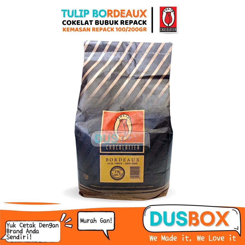 Jual Tulip Bordeaux Repack / Coklat Bubuk Cocoa Powder / Cokelat Bubuk ...