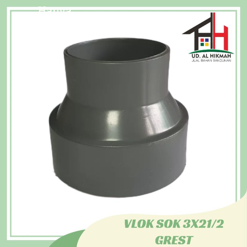 Jual GREST VLOK SOCK 3 X 2 1/2 INCH / REDUCER 3X2 1/2 INCH - FITTING PIPA PVC | Shopee Indonesia