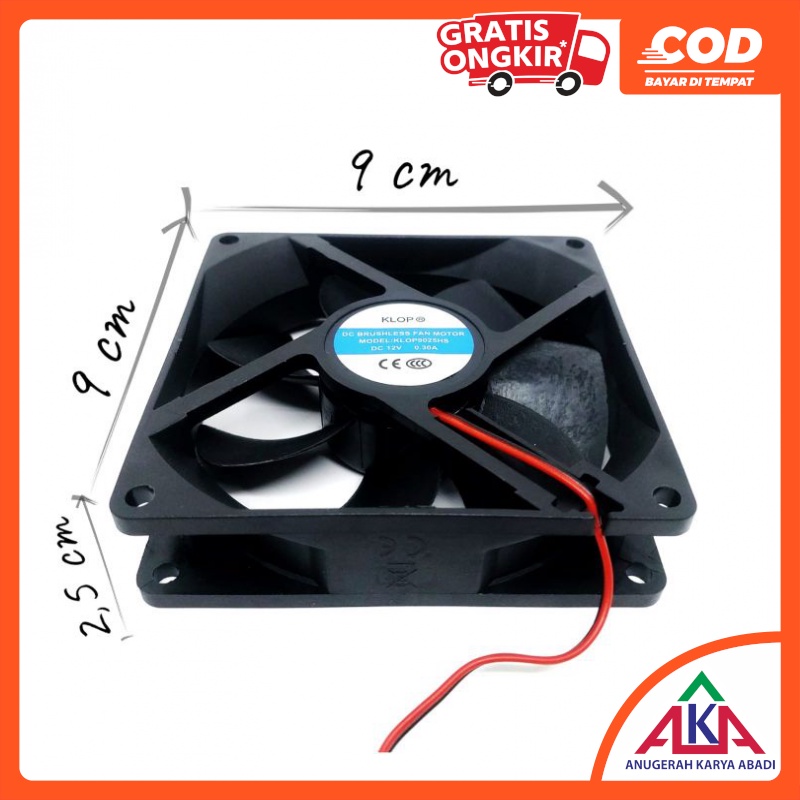Jual KLOP Kipas Fan DC 12V Socket 4x4 6x6 8x8 9x9 12x12 cm | Shopee Indonesia