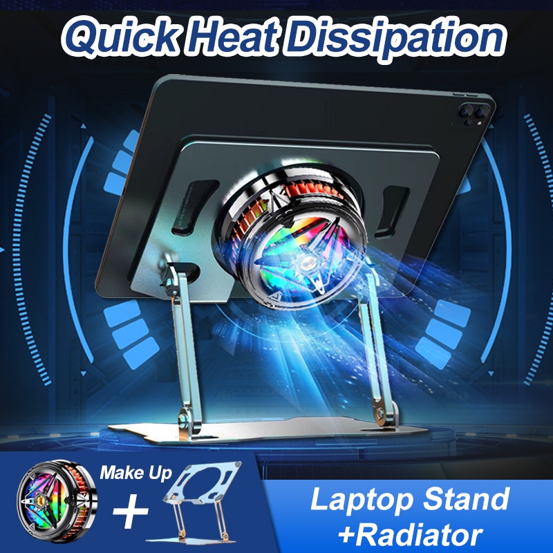 Jual Cooling Pad Laptop Fan Cooling Fan Stand Aluminum folding tablet ...