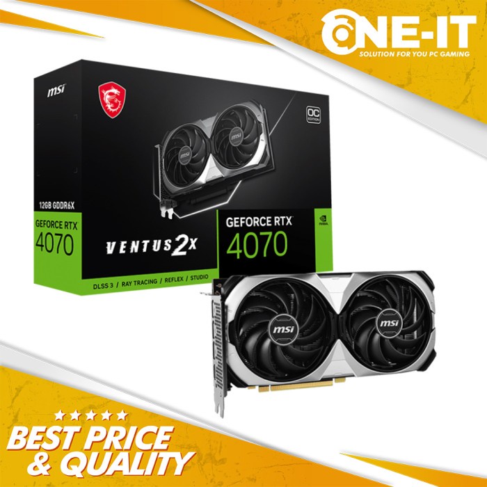 Jual VGA MSI GeForce RTX 4070 VENTUS 2X 12G OC 12GB GDDR6X | Shopee Indonesia