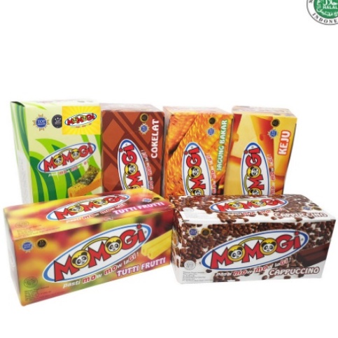Jual MOMOGI DUS SNACK ISI 20PCS x 5 GRAM RASA KEJU JAGUNG BAKAR COKLAT ...