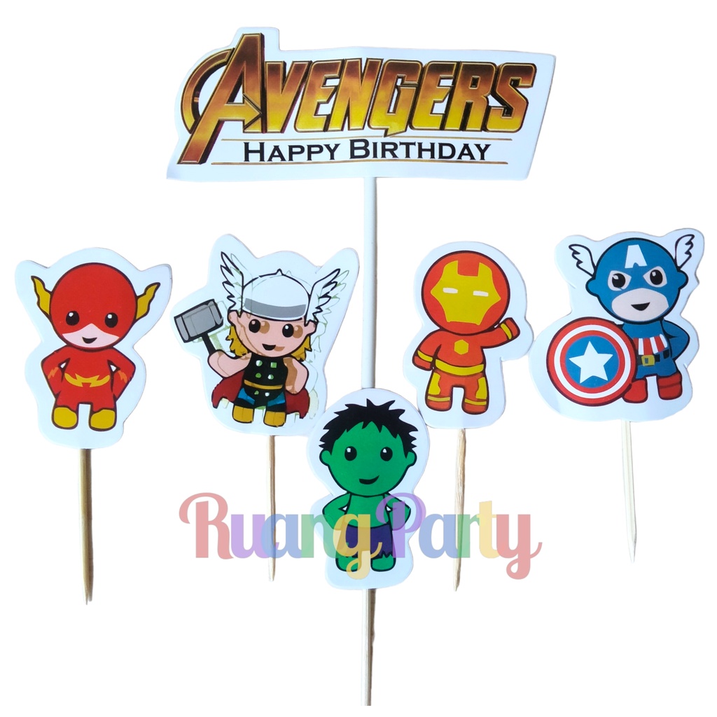 Jual Topper Karakter Avengers / Topper HBD Avengers / Topper Ulang ...