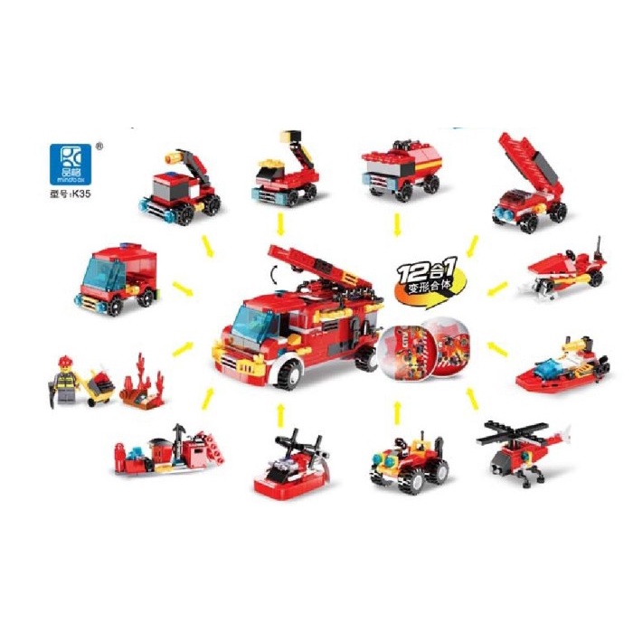 Jual JnB Mindbox Block Bricks Surprise Egg Telur Gacha Fire Fight ...
