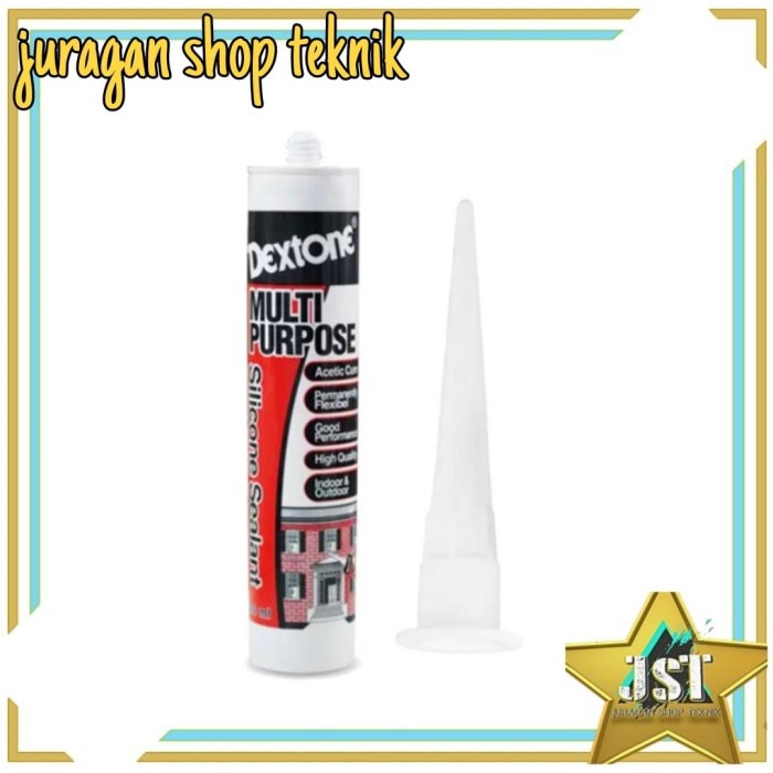 Jual Dextone Lem Silicone Sealant Multi Purpose 300ml - sealant kaca ...
