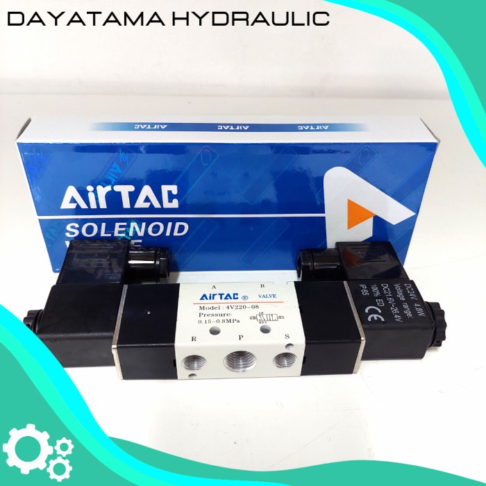 Jual SOLENOID VALVE PNEUMATIC 4V220-08 AIRTAC AC220V/DC24V | Shopee Indonesia