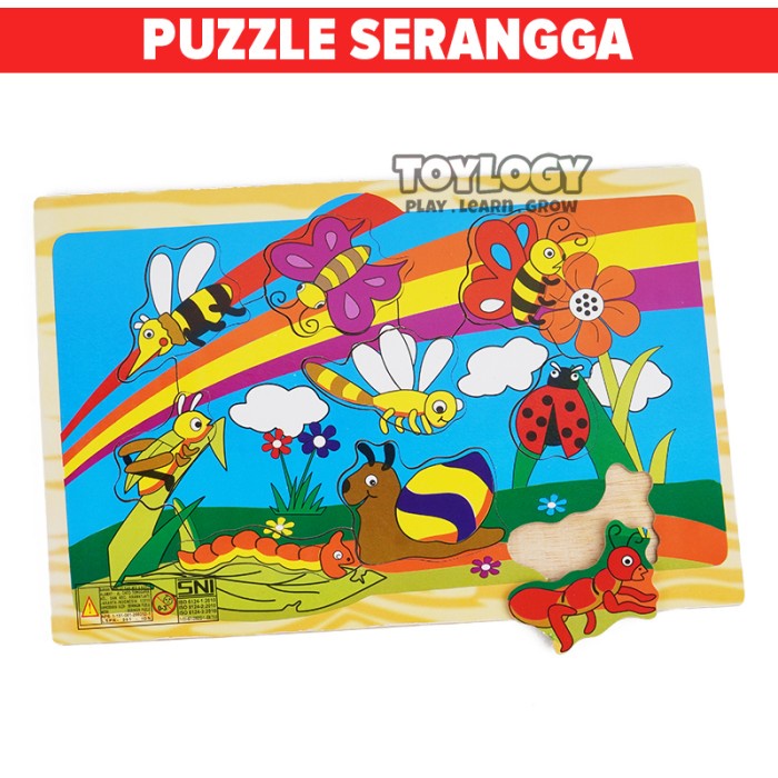 Jual Puzzle Anak Mainan Kayu Edukasi Pazel Gambar Hewan Serangga ...
