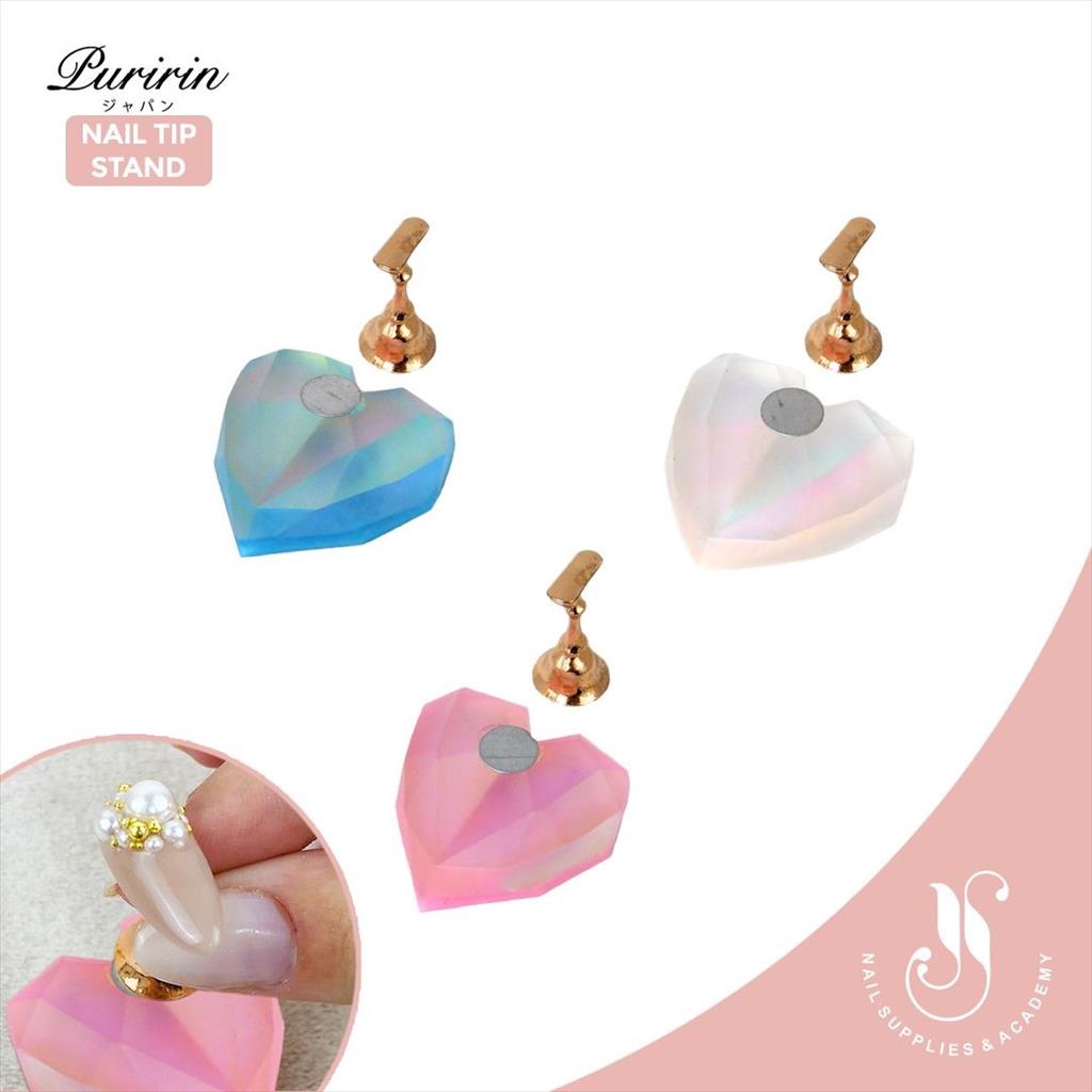 Jual PURIRIN NAIL TIP STAND HEART SHAPE Stand Magnet Kuku Palsu Nail ...
