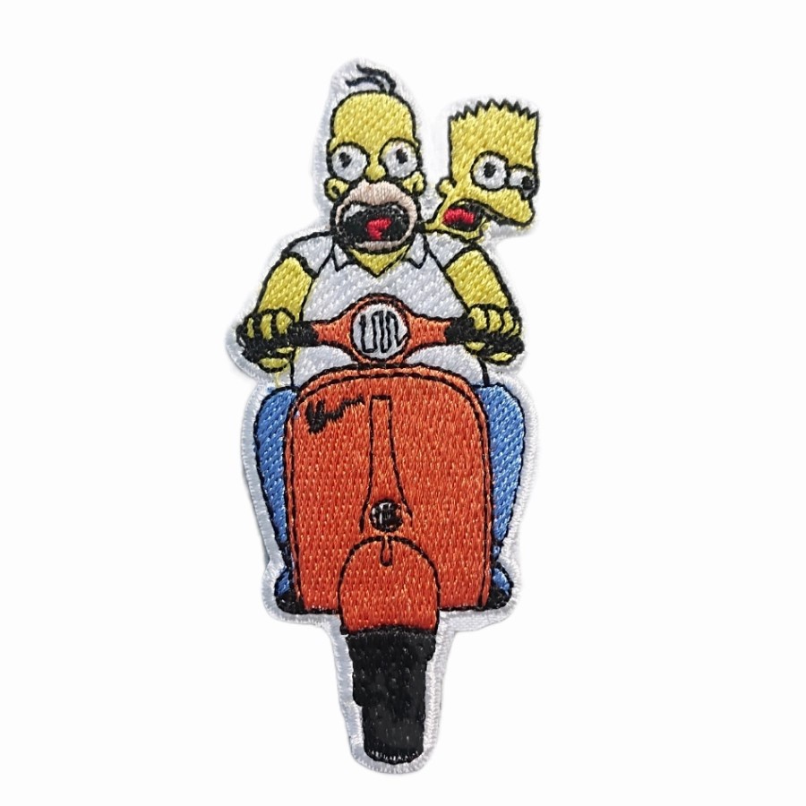 Jual Bordir Iron Patch Homer Simpson Riding Vespabisa pesan satuan ...