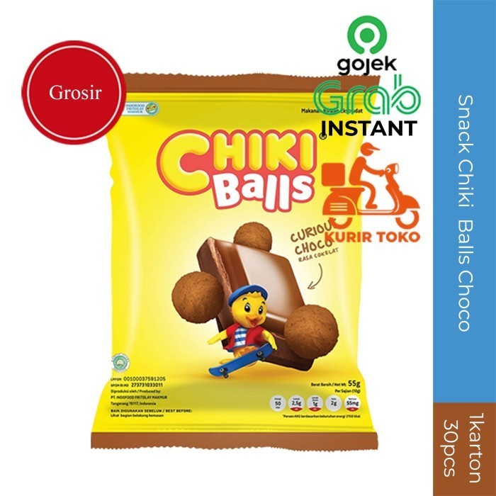 Jual Chiki Snack Balls Choco 55g 1Karton 30pcs Grosir | Shopee Indonesia