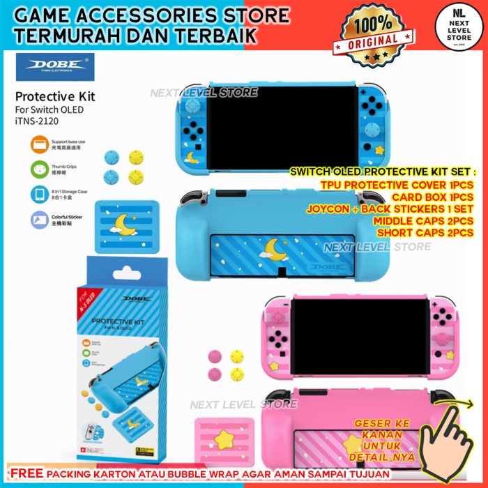 Jual DOBE Protective Kit Set Nintendo Switch OLED 7 in 1 Case iTNS-2120 | Shopee Indonesia