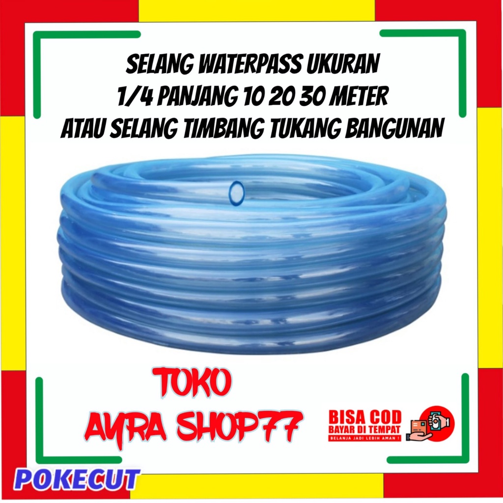 Jual SELANG AIR 1/4 / SELANG TIMBANG TUKANG BANGUNAN / SELANG WATERPASS PANJANG 10 METER 20 ...