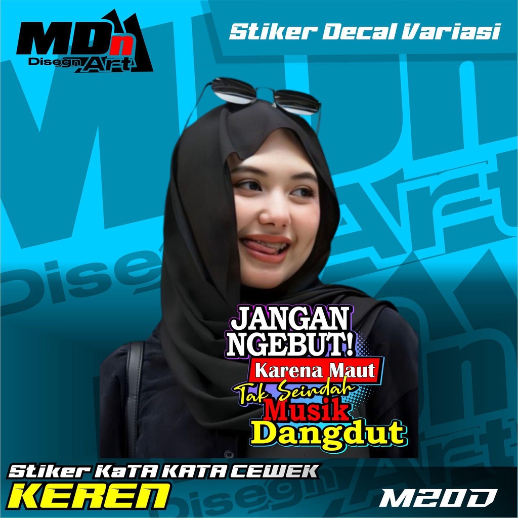 Jual Stiker Decal Variasi Stiker Cewek Custom Bisa Request Foto & Kata ...