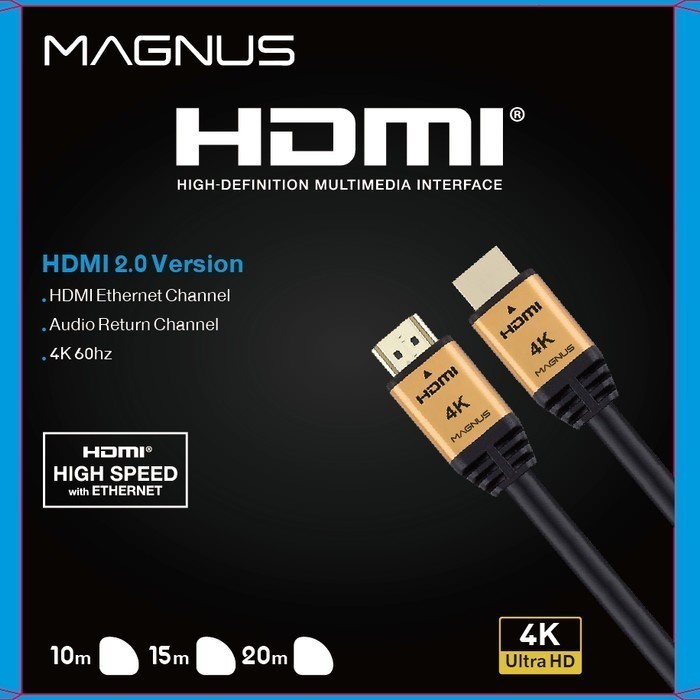 Jual MAGNUS HDMI High Flexible Cable 4K 30 Meter Full Cooper | Shopee ...