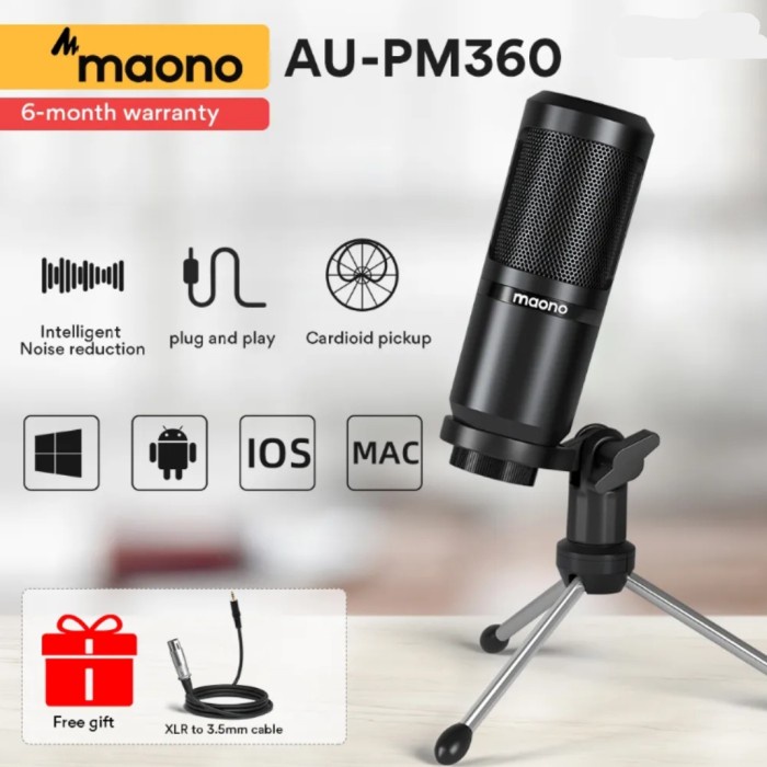 Jual Maono AU PM360 Microphone Condenser Recording Podcast CYHSTORE ...