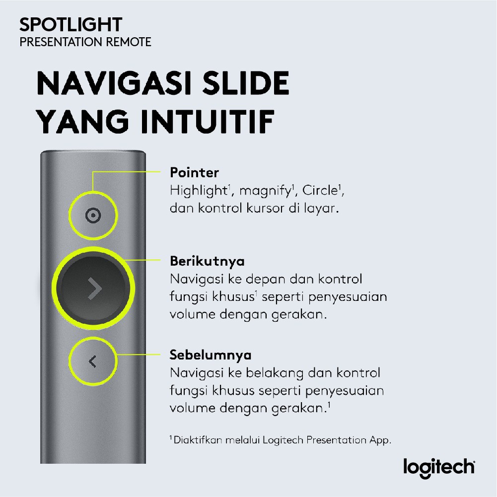 Jual Produk Terbaru Logitech Spotlight Pointer Presenter Advanced Wireless / Bluetooth | Shopee ...