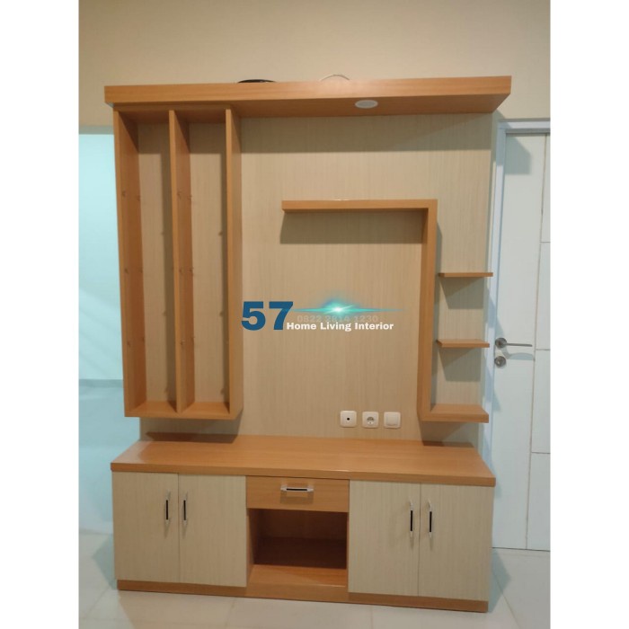 Jual Lemari Backdrop Partisi Penyekat Ruangan Minimalis Bahan Plywood ...