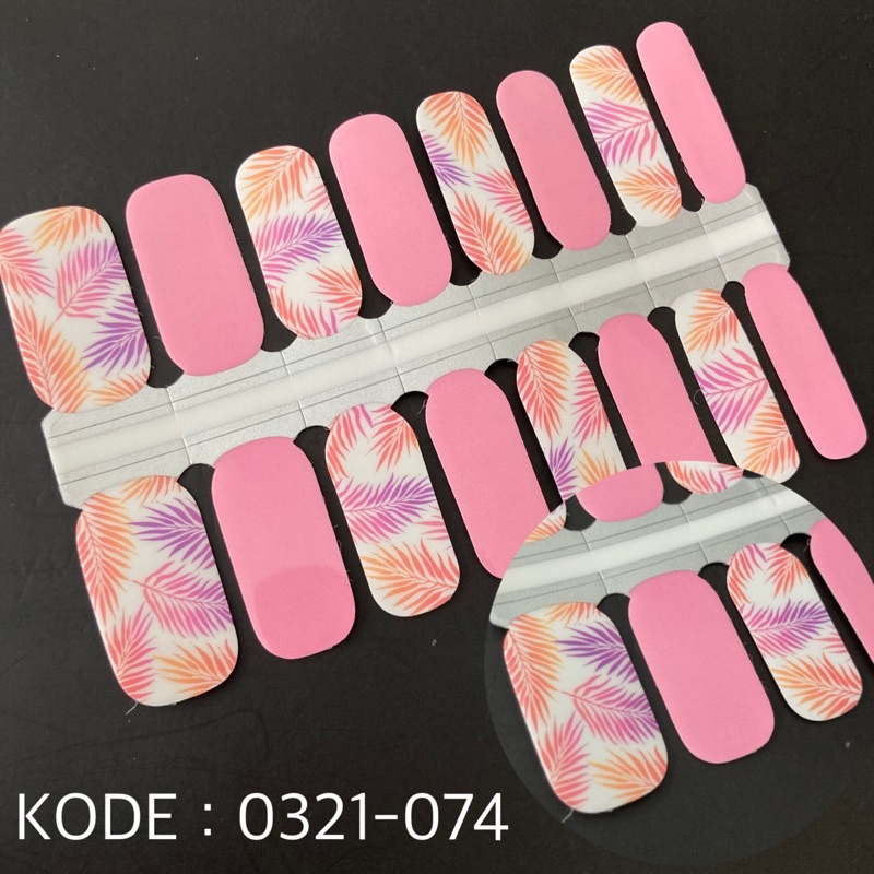 Jual Sticker kuku premium/ nail sticker / nail art 16pcs warna gradasi ...