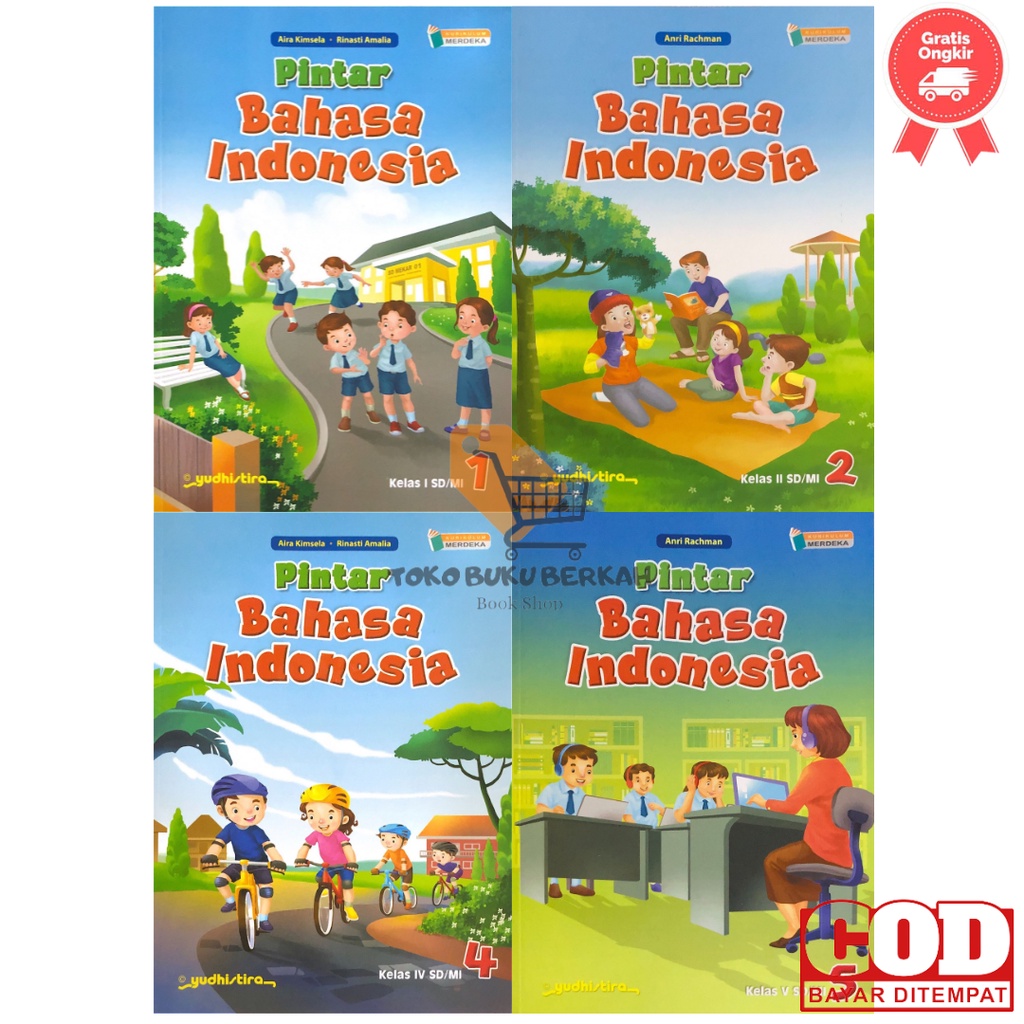 Jual Buku Pintar Bahsa Indonesia Kelas 1 2 3 4 5 6 SD/MI Kurikulum ...