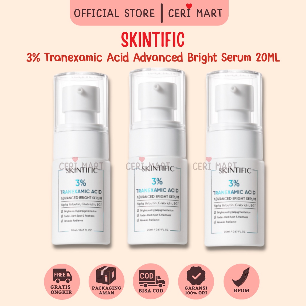 Jual SKINTIFIC 3% Tranexamic Acid Advanced Bright Serum 20ML Scintific ...