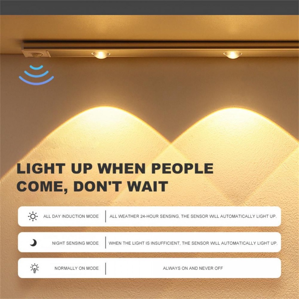Jual Lampu Mini LED Tempel Multifungsi Dengan Sensor Gerak 3 Warna 30cm ...
