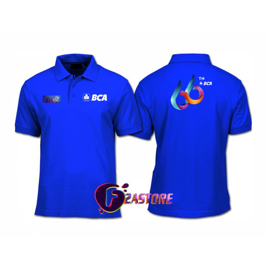 Jual Kaos Polo kerah HUT Ulang Tahun BCA Full Colour | Shopee Indonesia