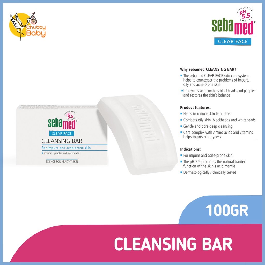Jual Sebamed CLEAR FACE Cleansing Bar 100gr (Acne-prone Skin) | Shopee ...
