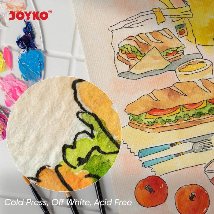 Jual Watercolor Paper Kertas Cat Air 300 gsm 10 Sheets Joyko WLPP-2500 | Shopee Indonesia