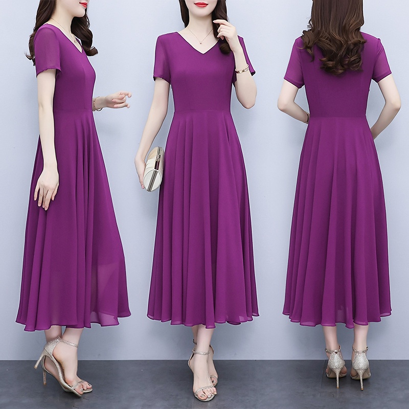 Jual FANMU 2023 Versi Korea Baru V -Neck Capsule Chiffon Rok/Rok Hitam ...