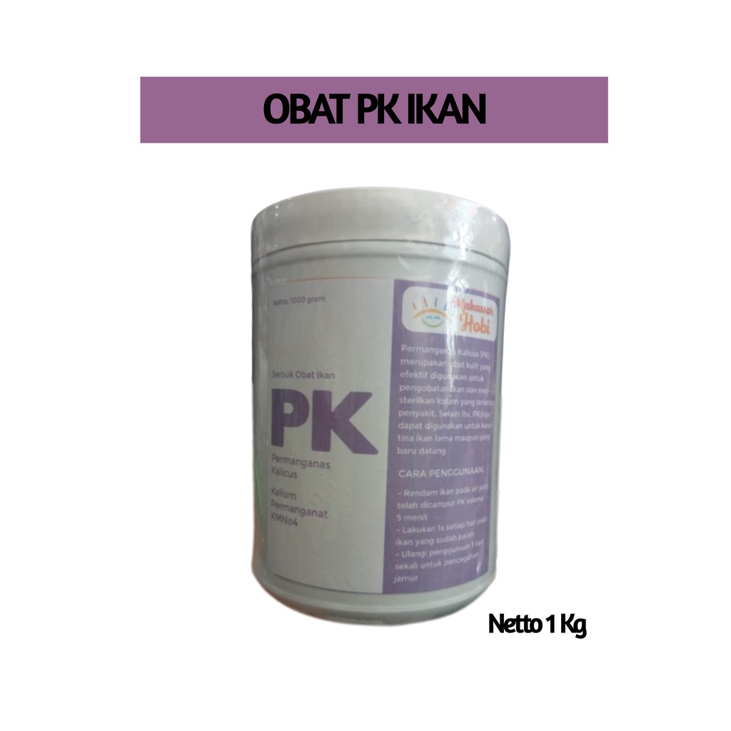Jual Obat PK Ikan 1kg Kalium Permanganat Steril Bilas PeKa Koi Koki ...