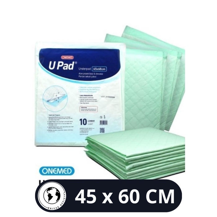 Jual Perlak Alas Bayi atau Dewasa Onemed U Pad 45 x 60 cm isi 10 Pcs ...