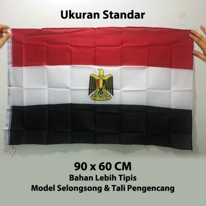 Jual Bendera Mesir / Egypt Flag - ukuran besar - 90x60CM | Shopee Indonesia