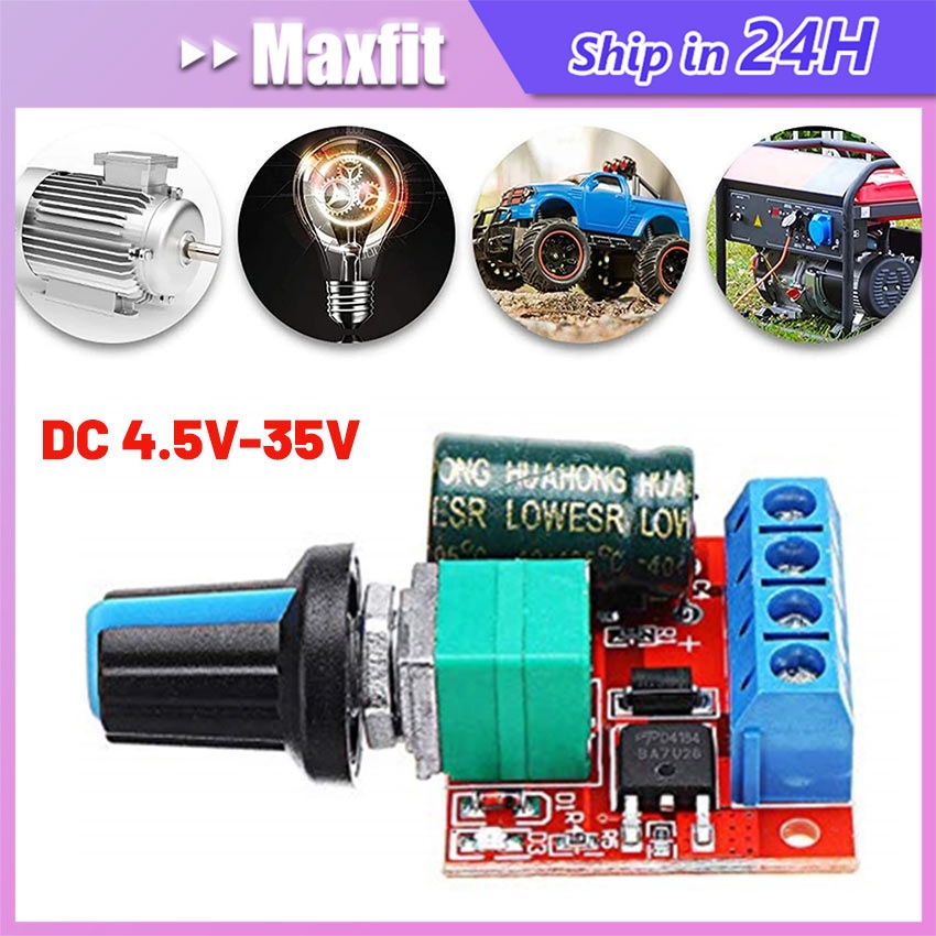 Jual PWM DC Motor Dimmer DC Speed Controller Module 5A 5-35v | Shopee ...