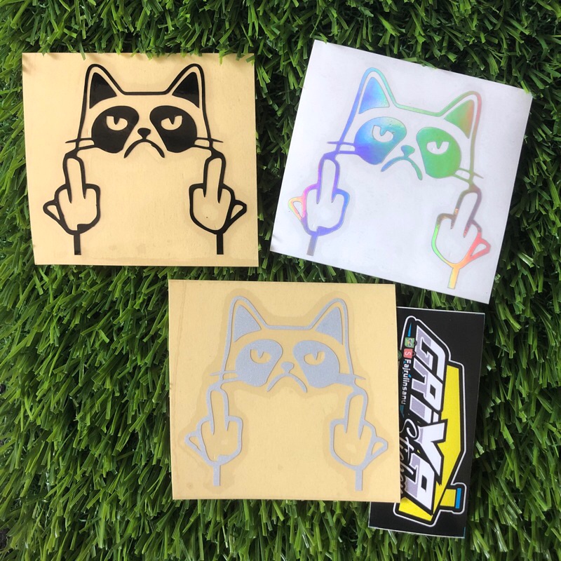 Jual STICKER MIDDLE FINGER PUCEK ANIMASI LUCU STIKER VIRAL STIKER ...