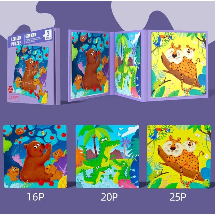 Jual GU Buku Puzzle Magnet 3 in 1 dengan 5 Step Variasi Leveled Puzzle ...
