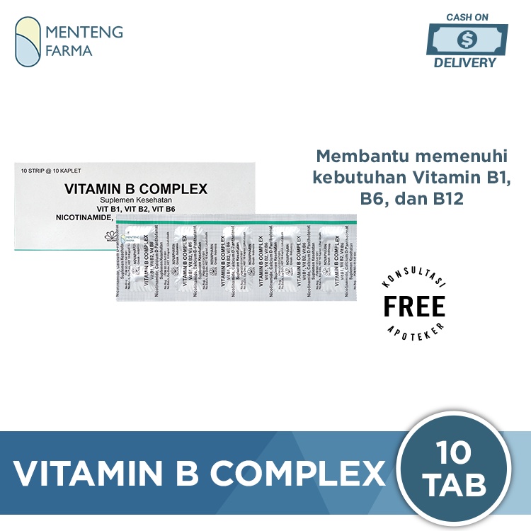 Jual Vitamin B Complex 10 Tablet - Suplemen Vitamin B Complex | Shopee Indonesia